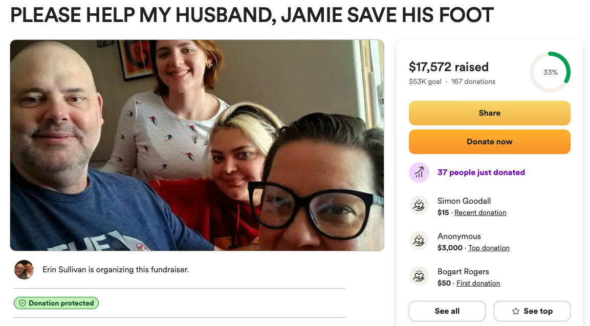 Jamie Sullivan needs Your Help